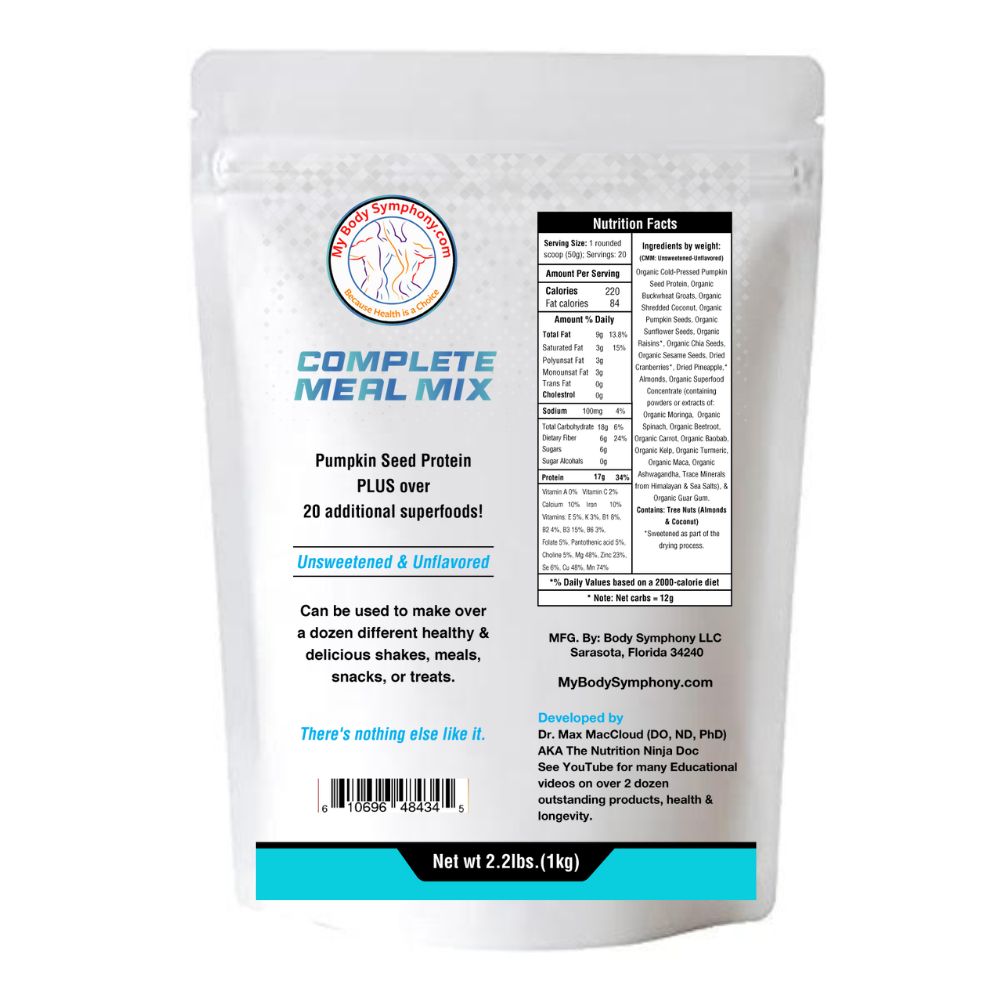 Complete Meal Mix: 20 Servings | Organic Pumpkin Seed Protein + a Dozen ...